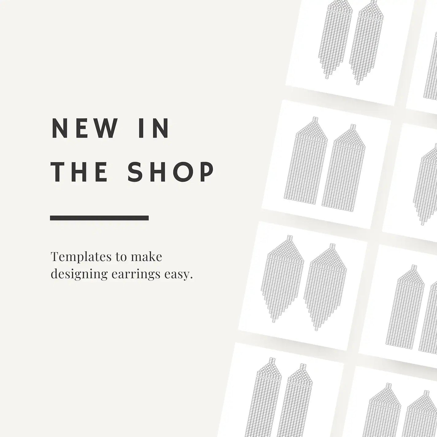 Single Brick Stitch Tablet Beading Templates – The Wholeness Shop